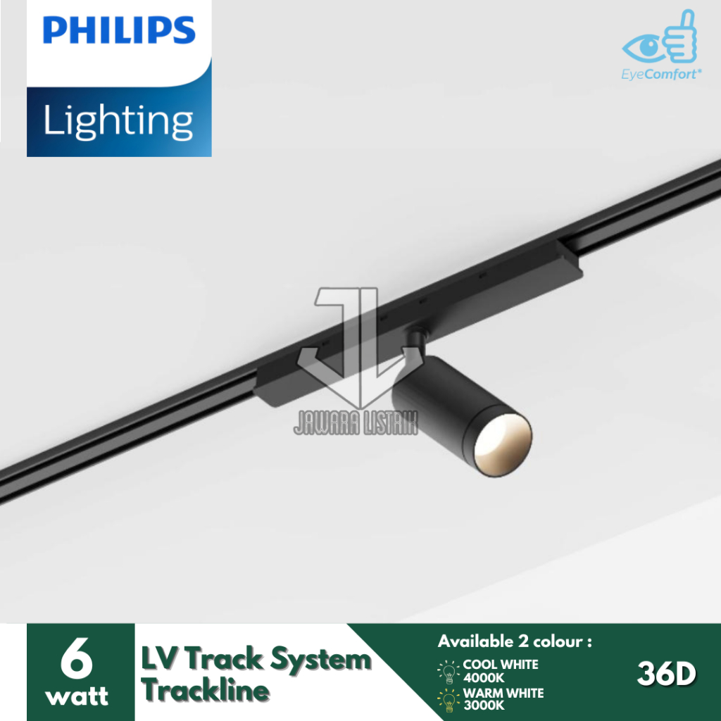 Jual PHILIPS LAMPU TRACK LIGHT LV TRACK SYSTEM TRACKLINE 6 WATT 36 D ...