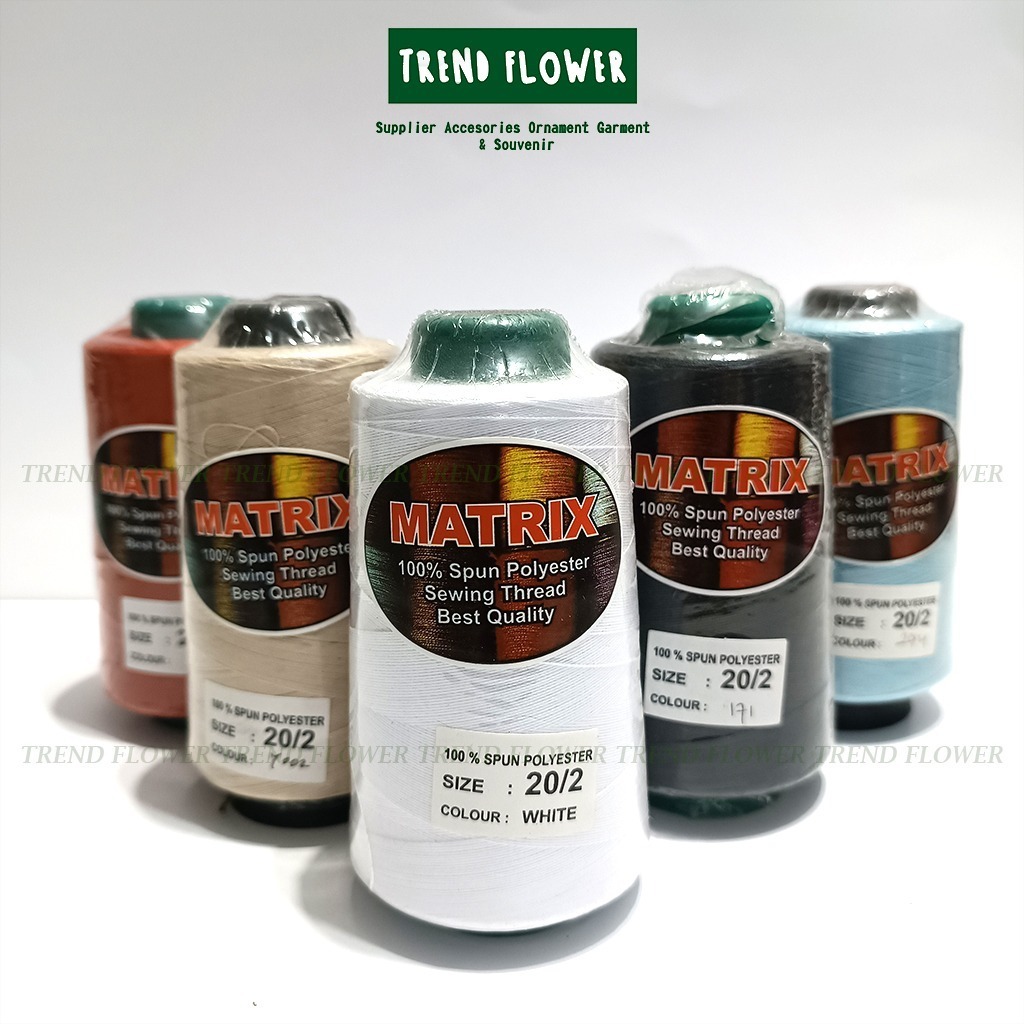 Jual Benang Matrix 20/2 [ PER LUSIN] Besar Benang Jahit benang spun 1 ...