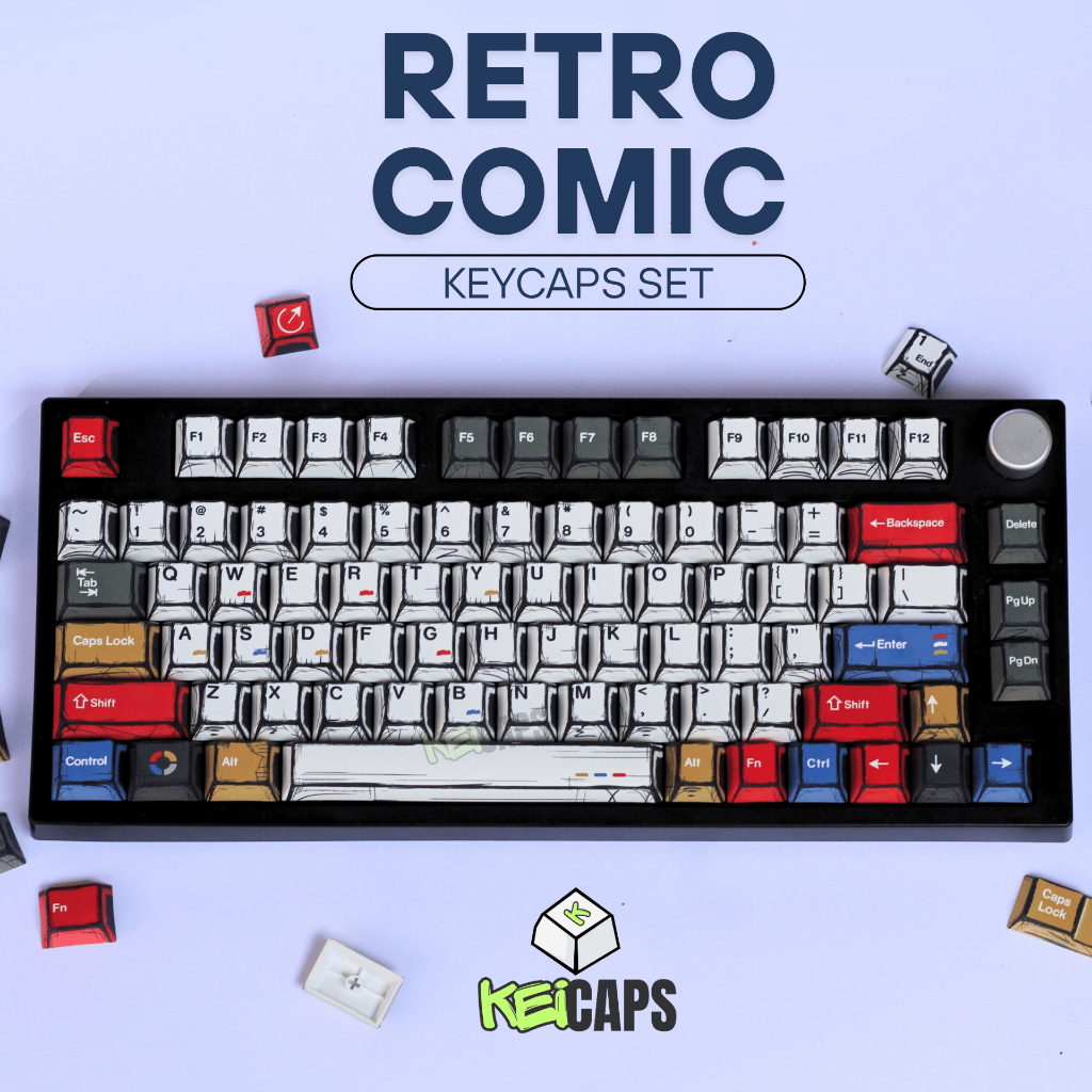 Jual Komik Keycaps Gaya Retro 137 Tombol PBT Cherry Profile untuk ...
