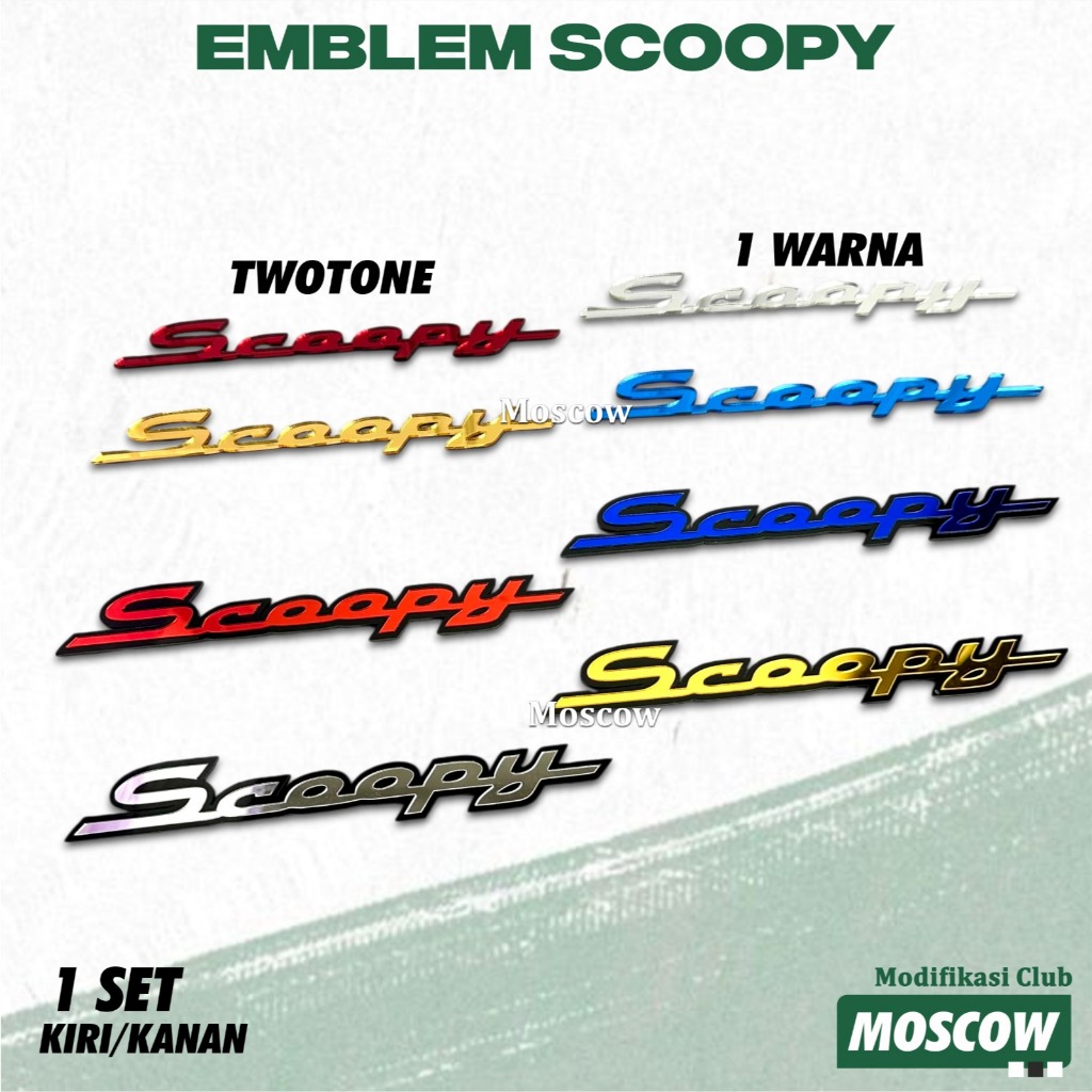 Jual EMBLEM HONDA SCOOPY AKRILIK 3D ORIGINAL MOSCOW / STICKER KACA ...