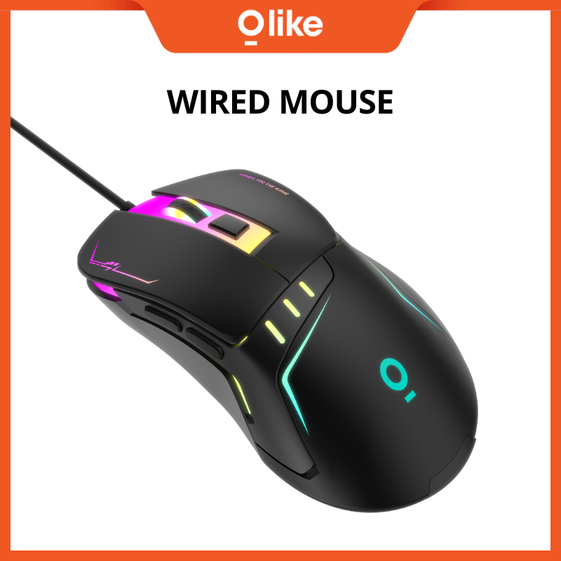 Jual Olike Mouse GM1 Gaming RGB Lightning 2700 DPI Wired Mouse USB for ...