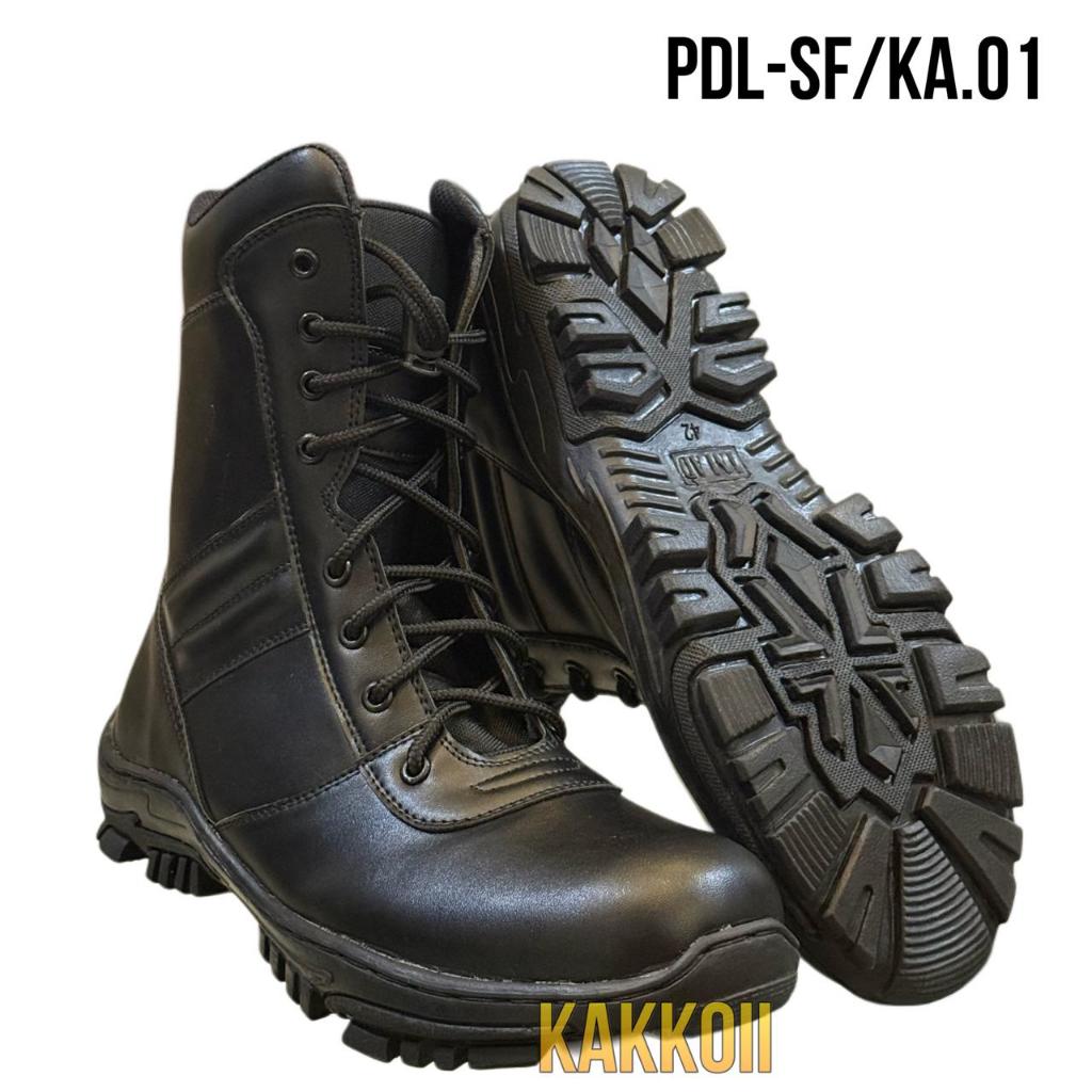 Jual Sepatu PDL Pria Ujung Besi Anti Slip – Tactical Safety Boots Hitam ...