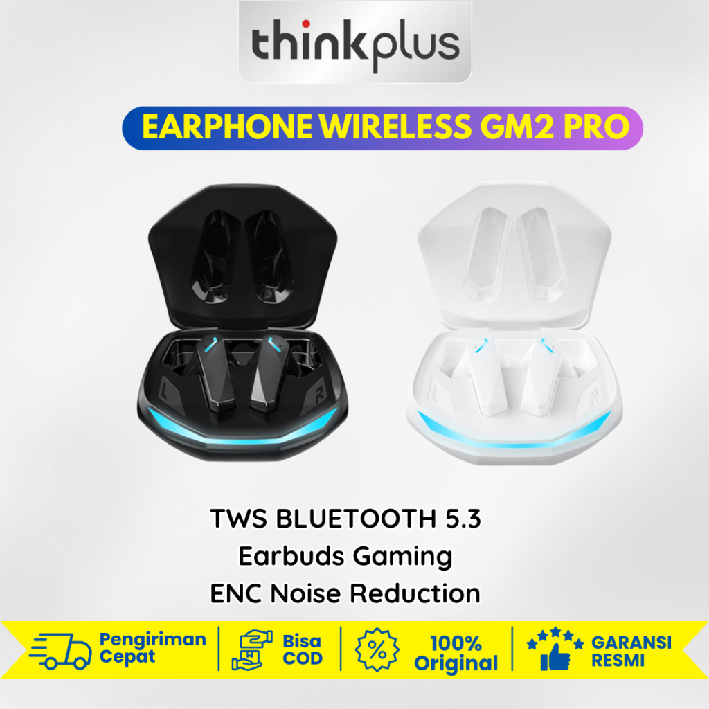 Jual Thinkplus GM2 Pro Gaming Bluetooth 5.3 Earphone Gaming Headphone ...