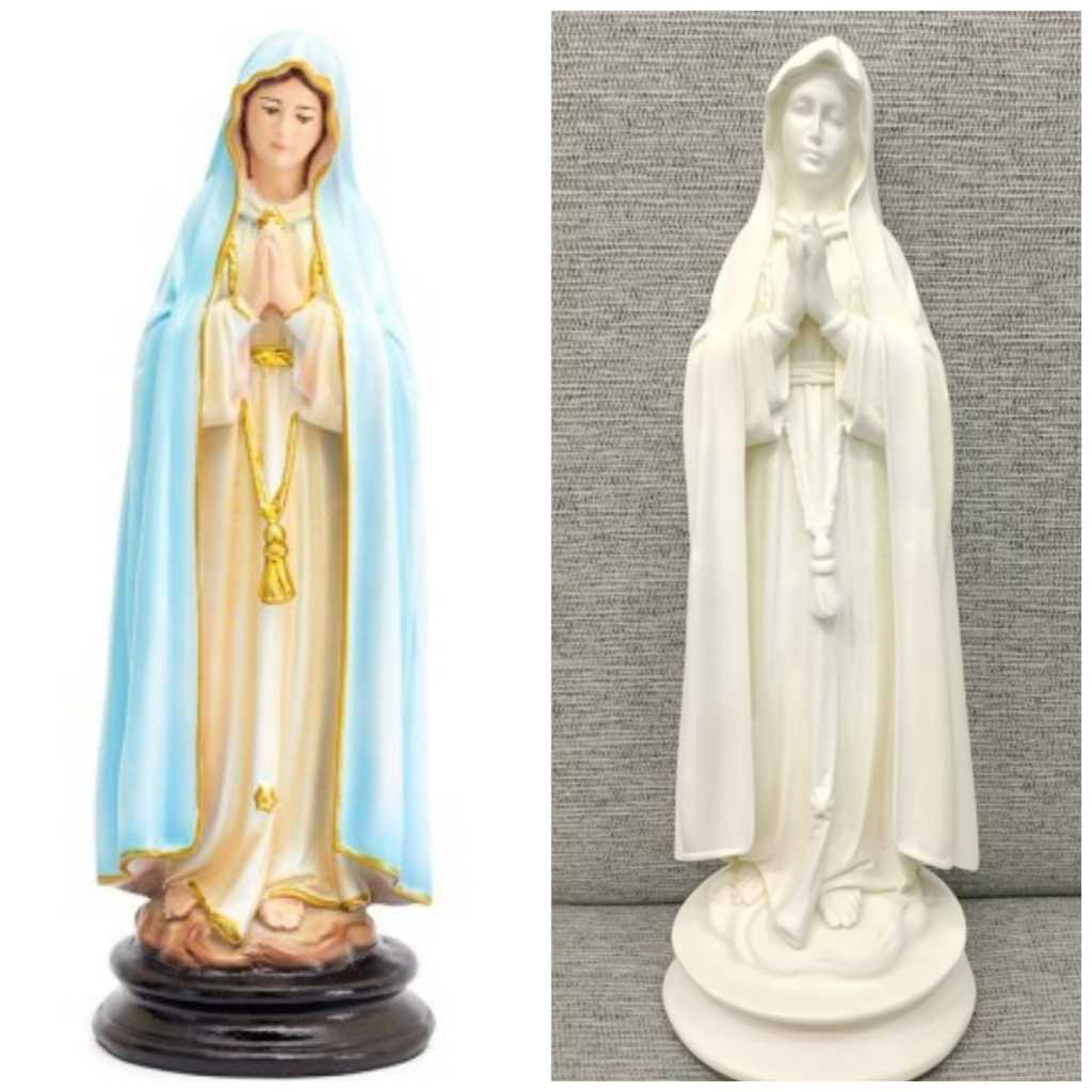 Jual Yeraya Patung Bunda Maria Fatima 30cm Biru Muda Putih Gading ...