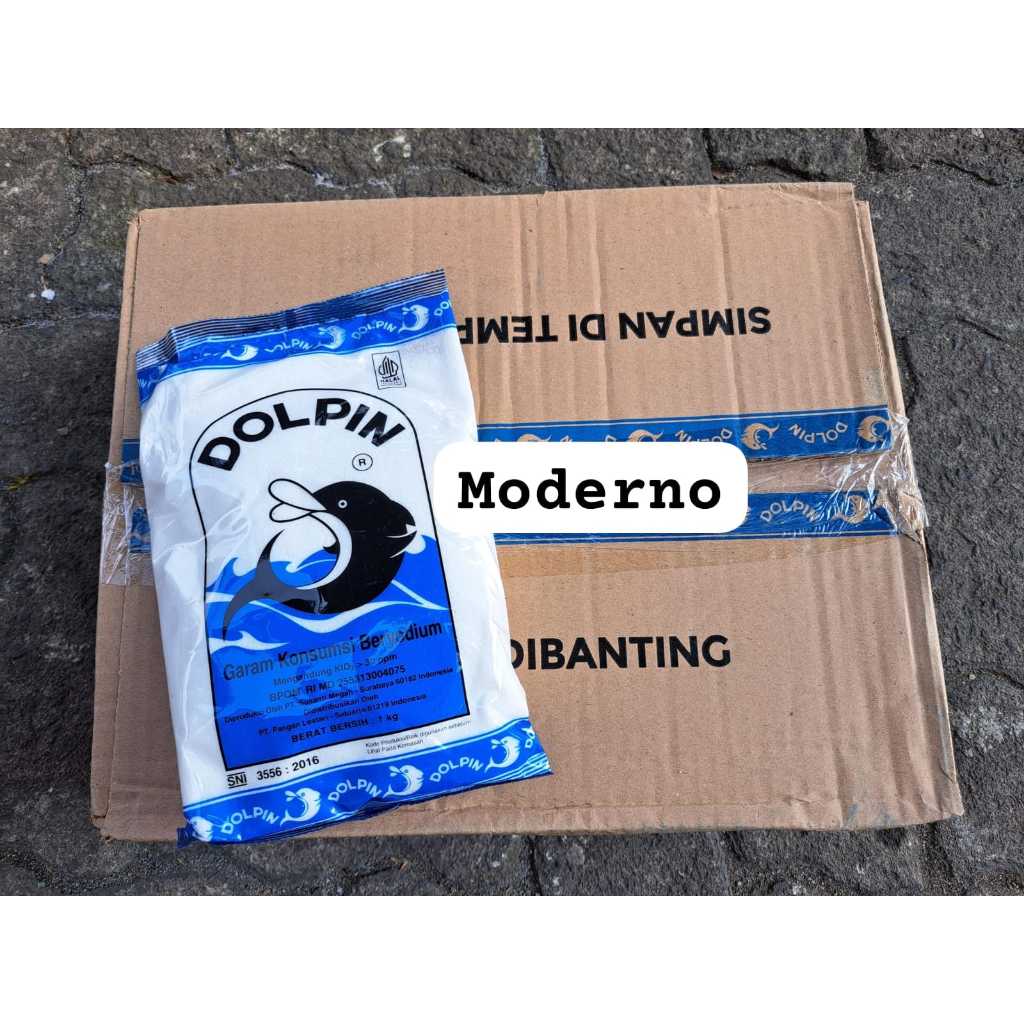 Jual Garam Dolphin 1 Kg - Perkarton isi 12 | Shopee Indonesia