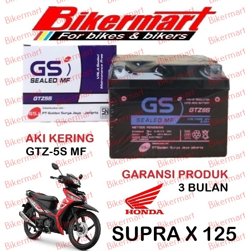 Jual Aki Motor Honda Supra X 125 GTZ5S Accu Kering MF | Shopee Indonesia