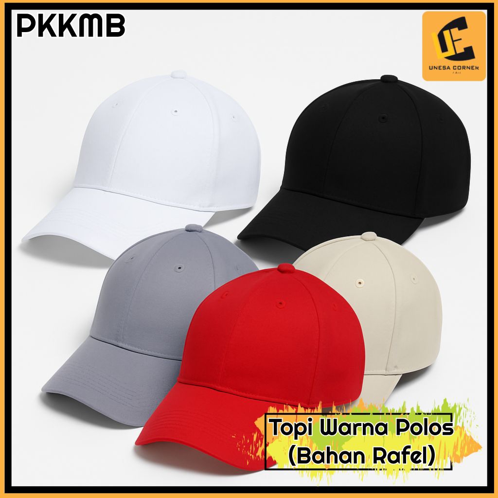 Jual Topi Warna Polos Bahan Rafel Premium/Ospek/PKKMB | Shopee Indonesia