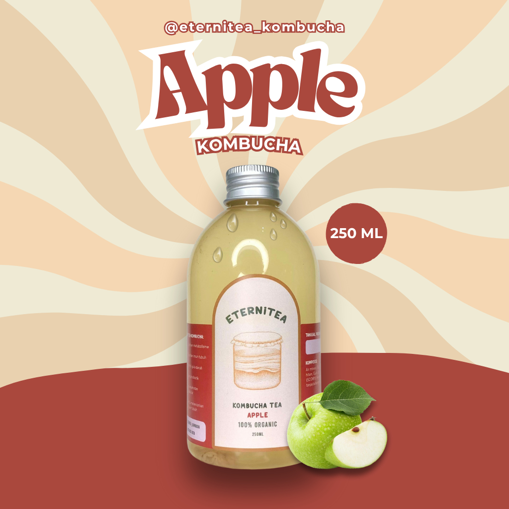 Jual Kombucha Tea ETERNITEA Apel 100% Organik | 250ml | Shopee Indonesia
