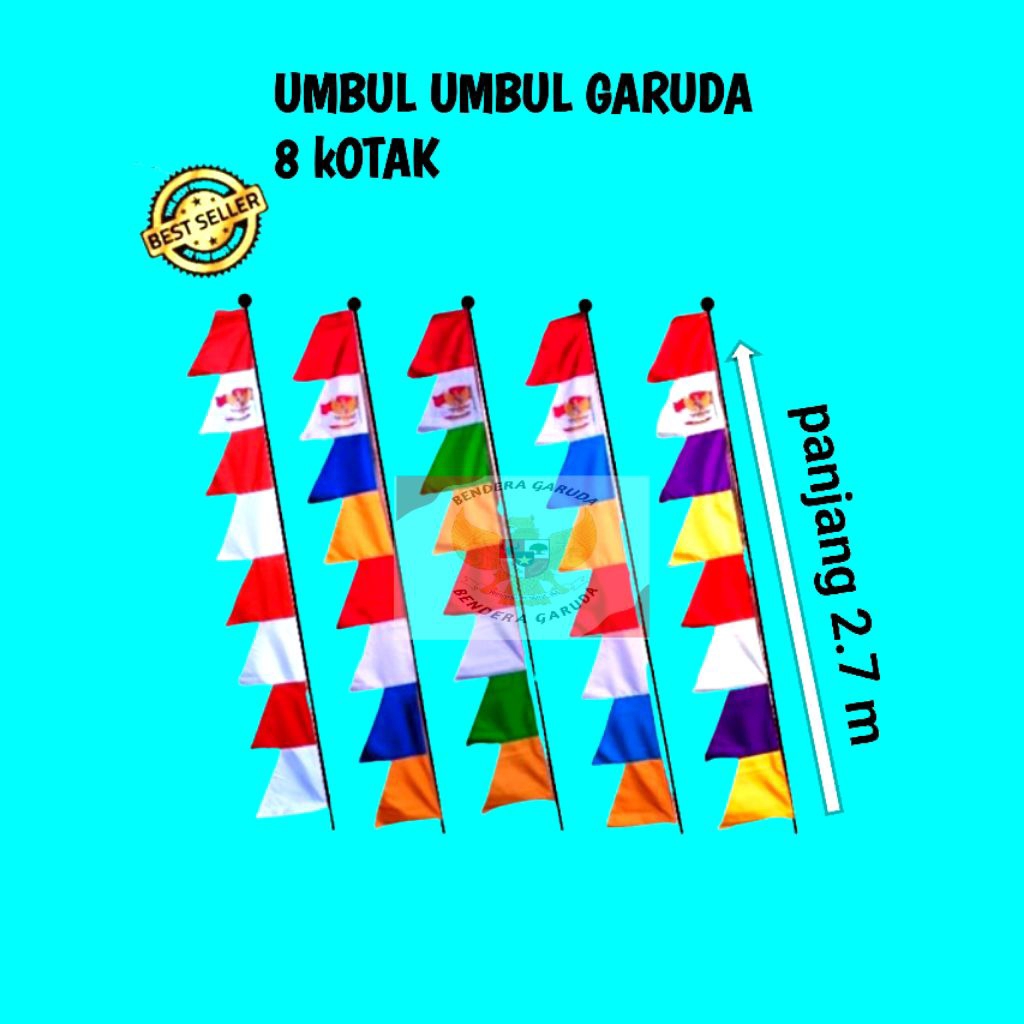 Jual BENDERA UMBUL UMBUL 8 MATA KUALITAS SUPER / 20 PCS | Shopee Indonesia