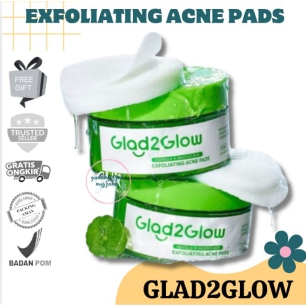Jual ☘️GVN☘️ [NEW LAUNCH] GLAD2GLOW CENTELLA SALICYLIC ACID EXFOLIATING ...
