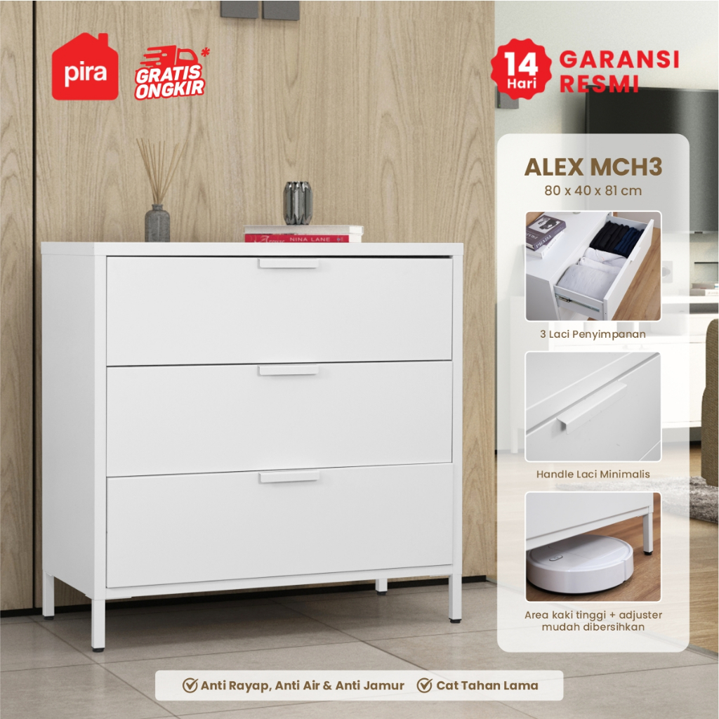 Jual PIRA - ALEX MCH3 Lemari Laci / Laci Besi / Drawer Besi | Shopee ...