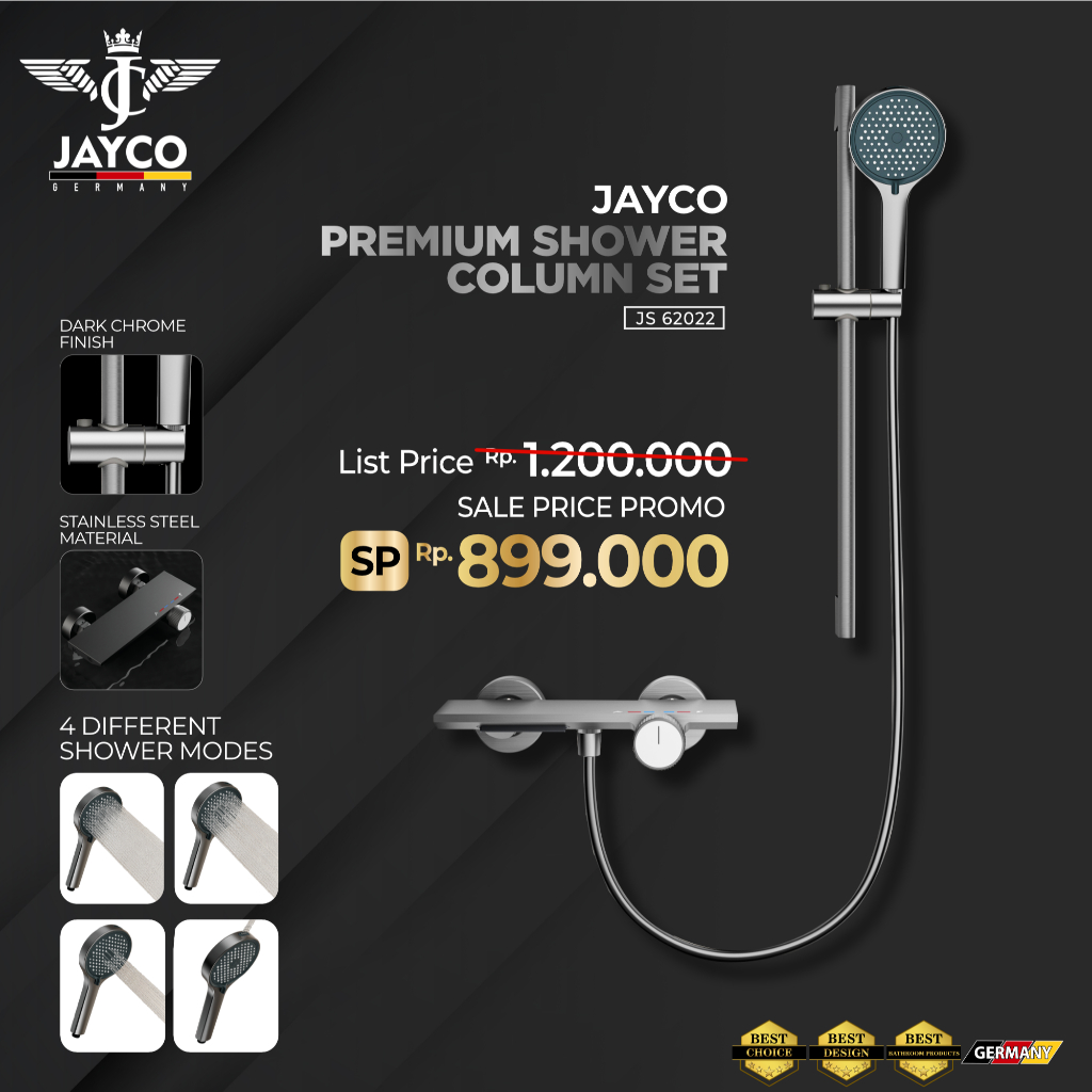 Jual JAYCO Shower Mandi Tiang - Premium Shower Column Set JS62022 ...
