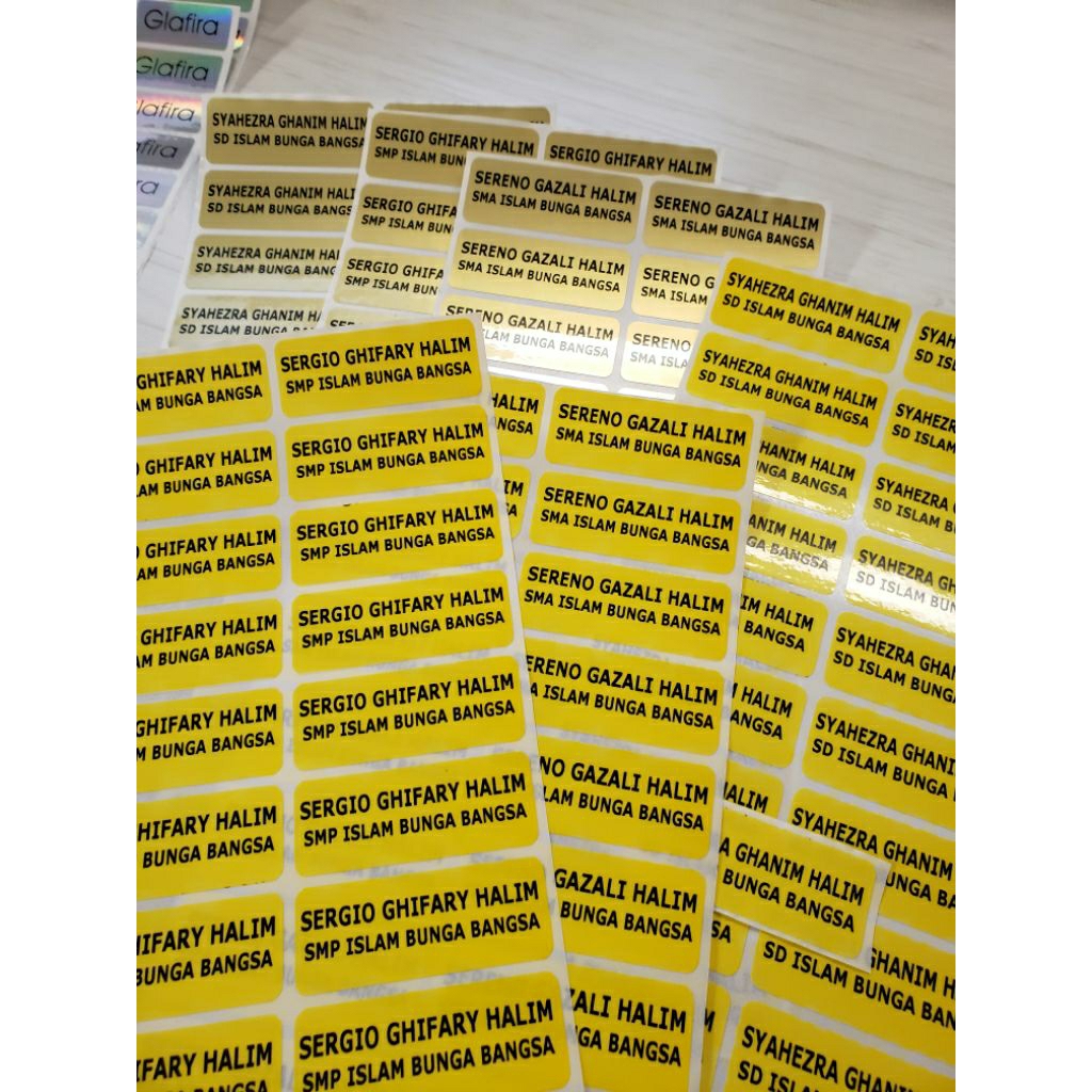 Jual KUNING YELLOW Sticker Waterproof Antiair Anti air Stiker Label ...