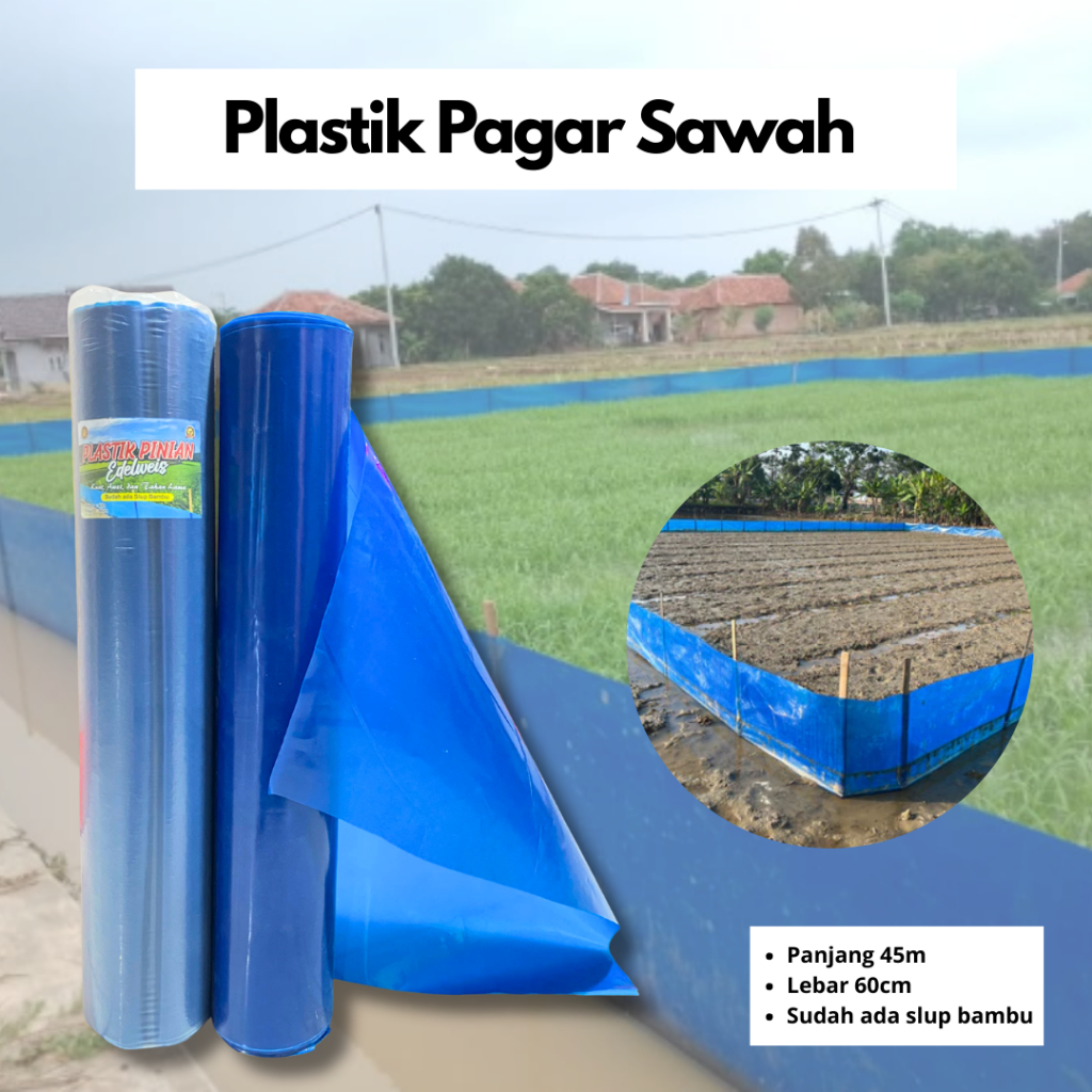 Jual Plastik Fiber Pagar Sawah Pinian-Pagar Sawah Anti Hama-Plastik ...