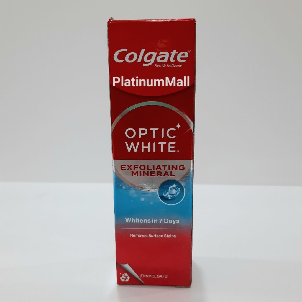 Jual pasta gigi colgate optic white plus shine 100g / exfoliating ...