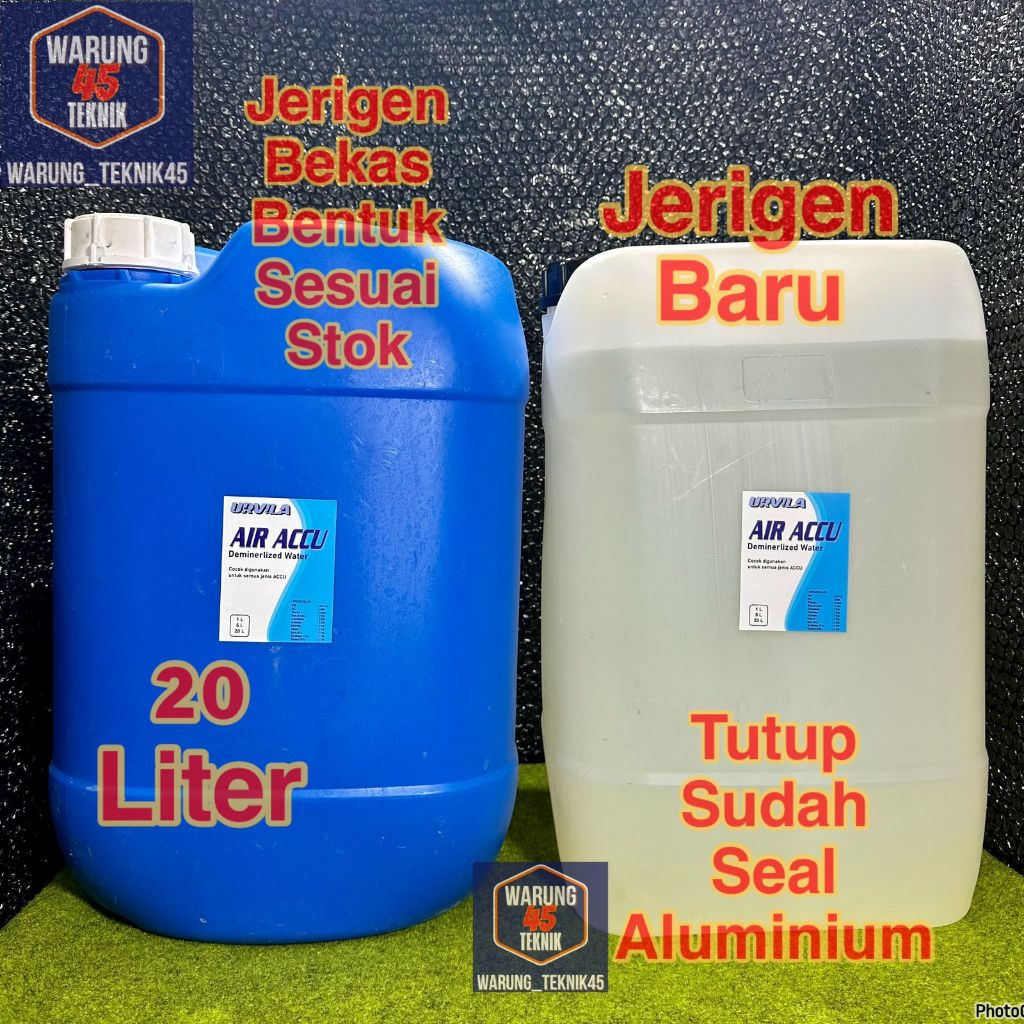 Jual Air aki accu biru isi ulang dirigen jerigen 20 liter | Shopee ...