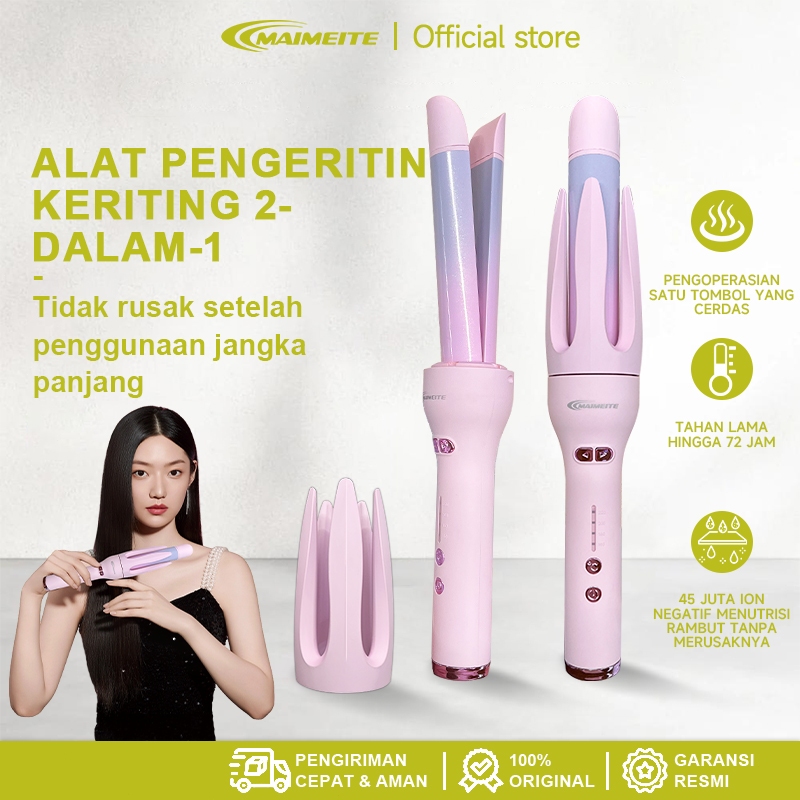 Jual MAIMEITE 2 in 1 Catokan Curly Otomatis Hair Straightener Keriting Rambut Desain ...