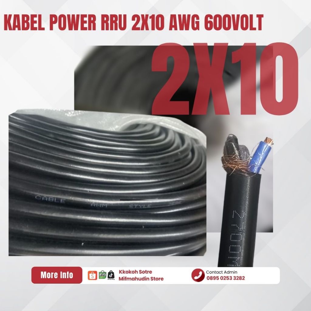 Jual Kabel Power RRU 2x10 AWG 600Volt | Shopee Indonesia