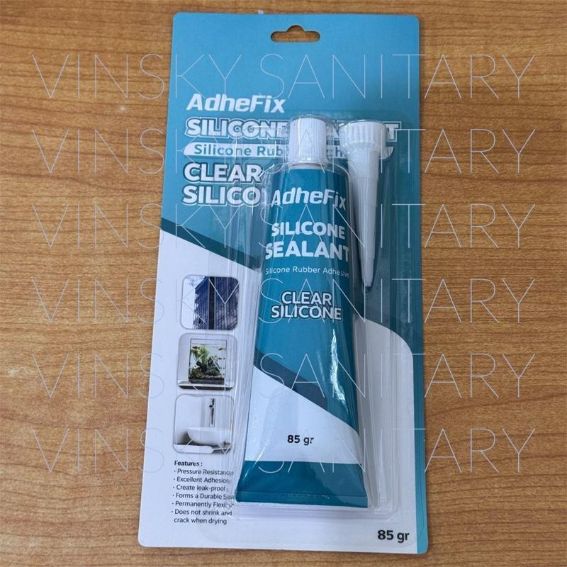 Jual Lem Kaca ADHEFIX BESAR 85 Gram / Lem Silicone Sealant / Len Rubber ...
