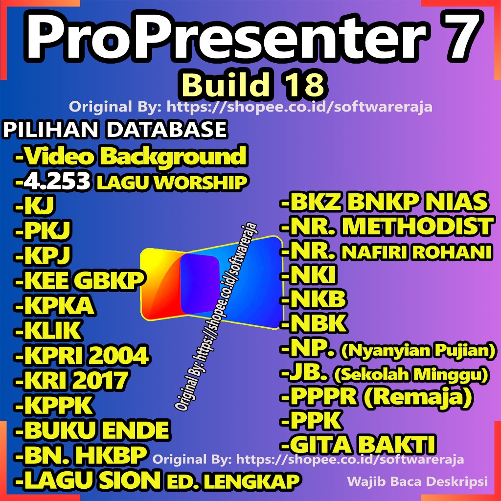 Jual ProPresenter 7.18 Terbaru +Database Lagu, Video Background, Software PC, Win 10&11 | Shopee ...