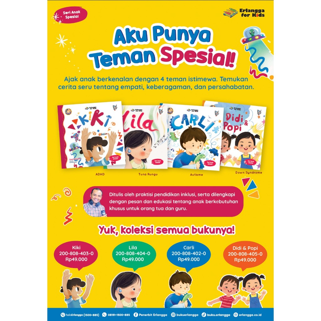 Jual [Erlangga] Buku Cerita Anak: Seri Anak Spesial: Kiki, Lila, Carli ...