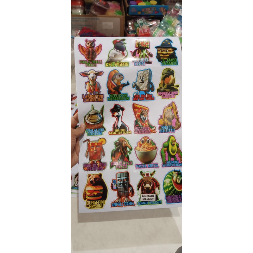Jual stiker anomali brainrot besar isi 20pcs | Shopee Indonesia