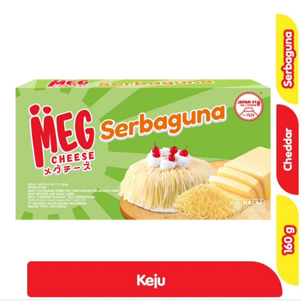 Jual MEG Keju Cheddar Serbaguna Box 160g | Shopee Indonesia