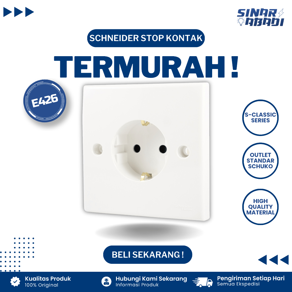 Jual Schneider Stop Kontak Schuko 1 Gang S-Classic E426_16S_WE_G3 | Shopee Indonesia