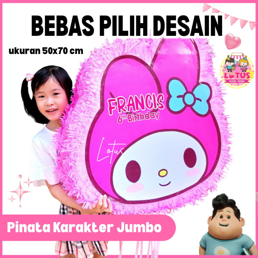 Jual Pinata ulang tahun print custom karakter/pinata tarik/pinata pukul ...