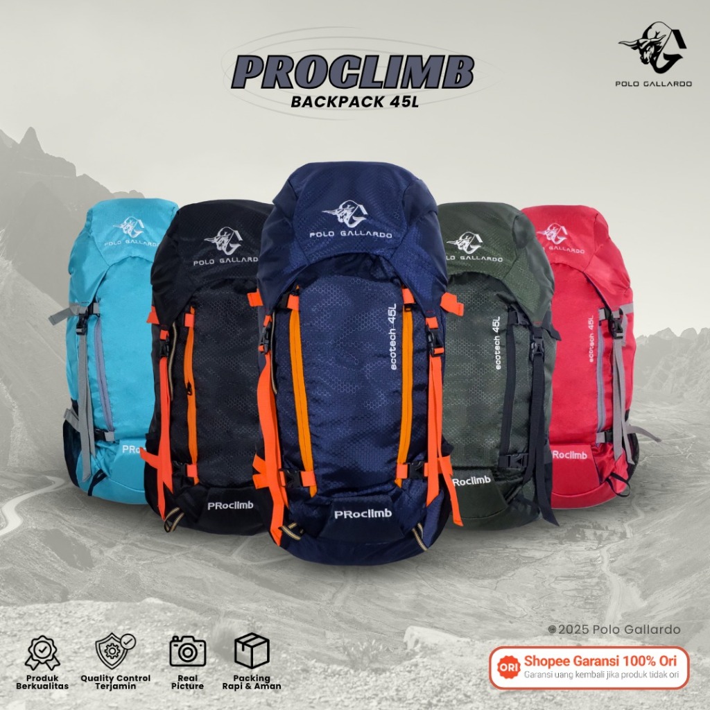 Jual Tas Carrier 45 Liter Polo Gallardo Proclimb Ransel Gunung Backpack ...