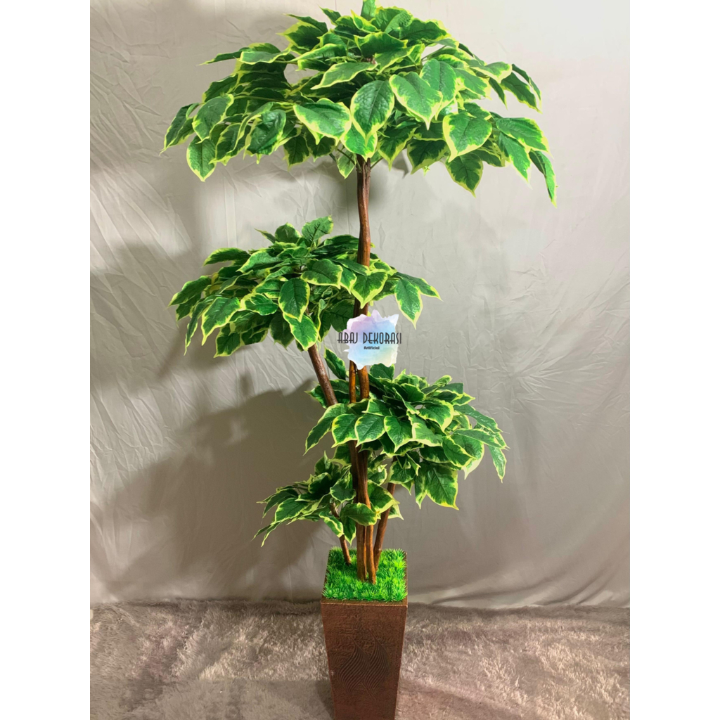 Jual Pohon Chingfu Artificial 170cm - simfu bonsai 4 Pohon Daun Hijau ...
