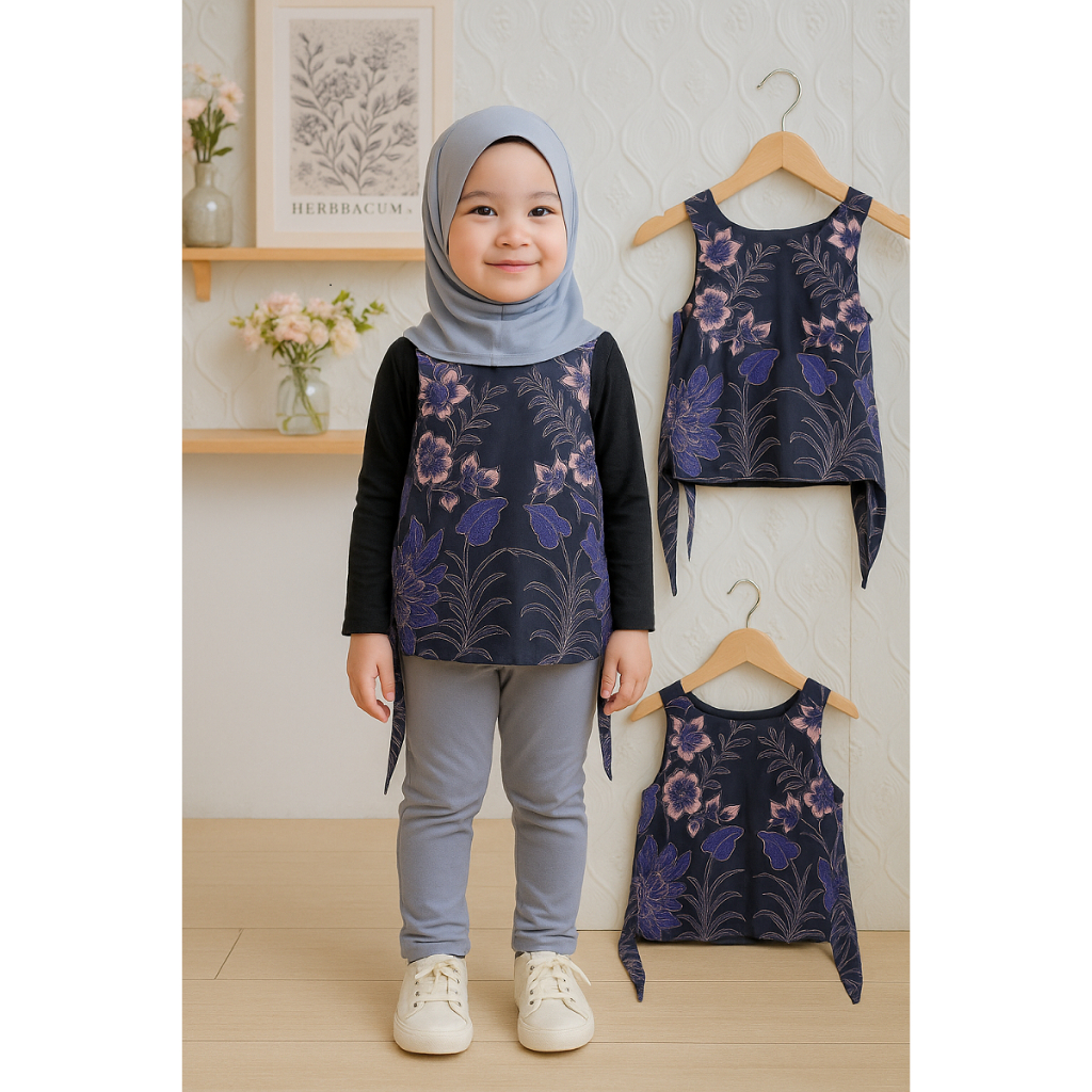 Jual New Outer Batik Anak Perempuan 4-6 Tahun Fashion Baju Rompi Motif ...