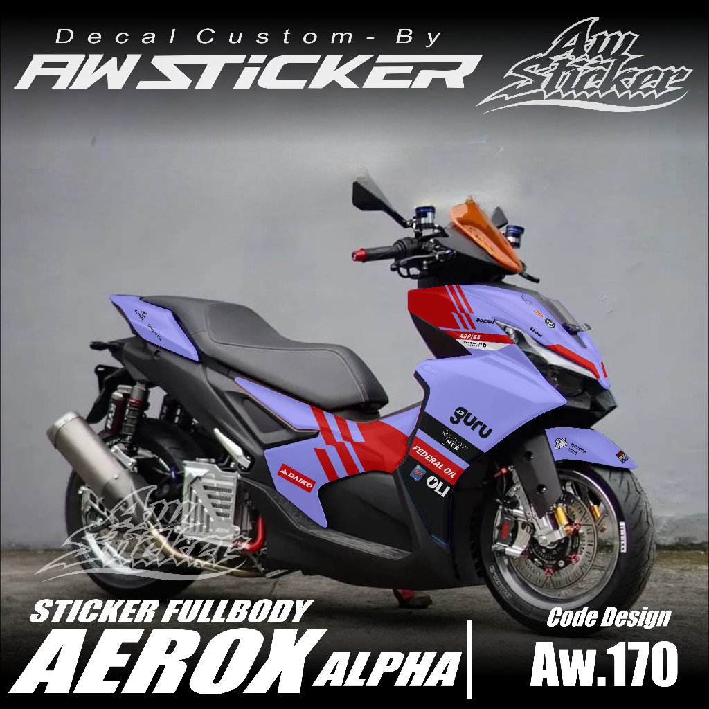 Jual Decal Aerox Alpha Full Body Stiker Aerox CX 2025 Keren Striping ...
