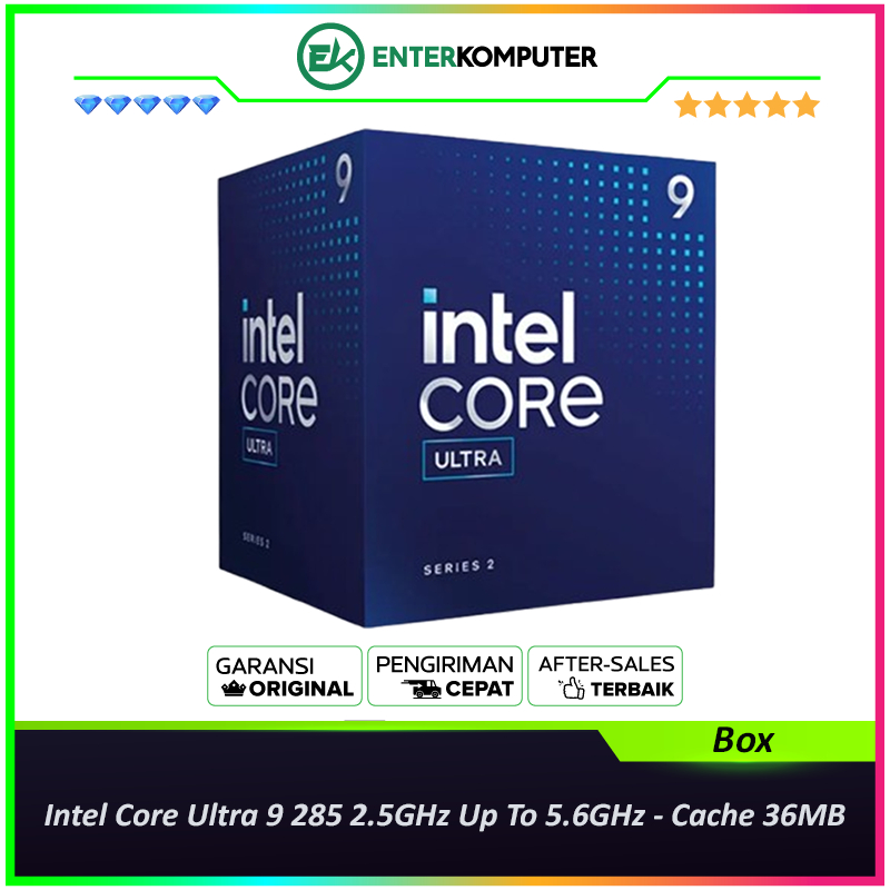 Jual Intel Core Ultra 9 285 2.5GHz Up To 5.6GHz - Cache 36MB [Box] Socket LGA 1851 - Arrow Lake ...