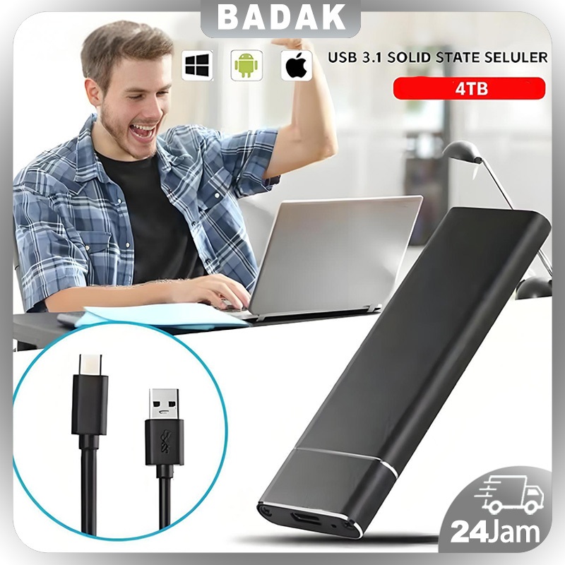 Jual SSD Eksternal 4TB USB 3.0 Type-C ssd eksternal hp solid state ...