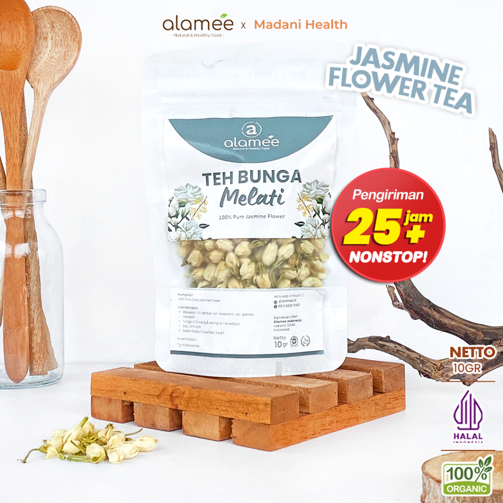 Jual ALAMEE Teh Bunga Jasmine Tea Flower Melati Organik Jasmin Herbal ...