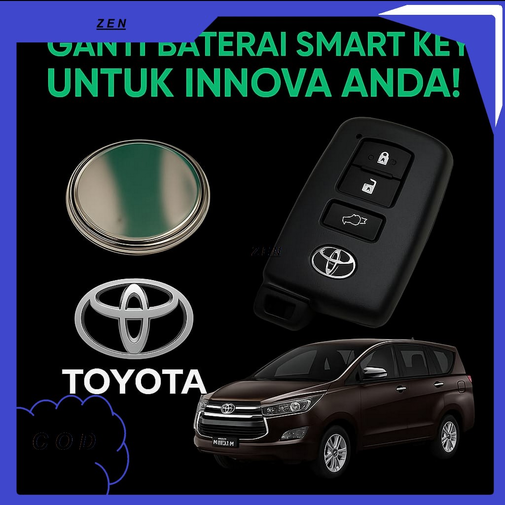 Jual Baterai Batu Remote Smart Key untuk Kijang Innova Original Ganti ...