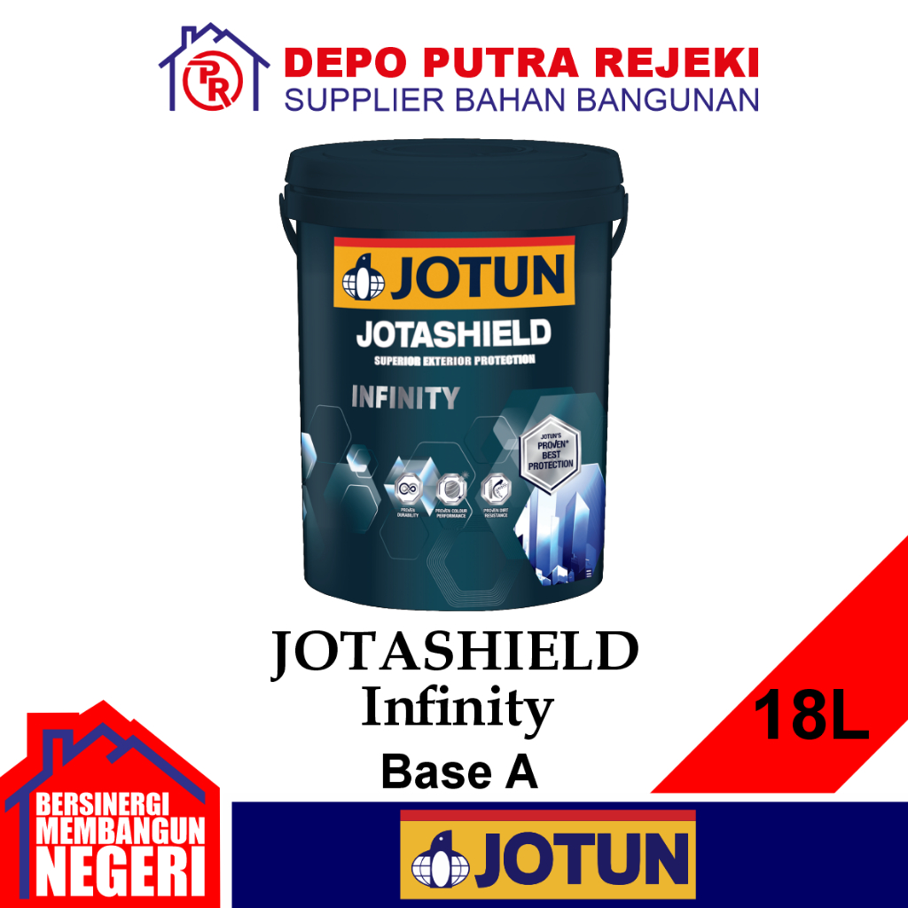 Jual Cat Jotun Premium Exterior Jotashield Infinity Base A 18L | Shopee ...