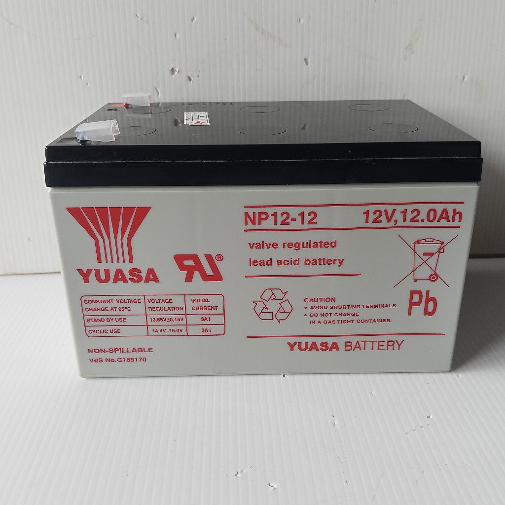 Jual Battery / Aki Yuasa Original NP12-12 / 12V,12.0Ah Untuk Speda ...