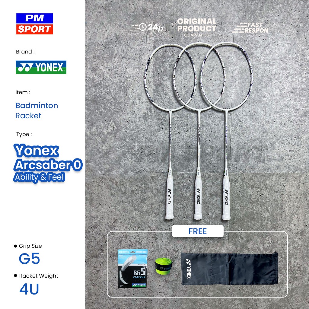 Jual RAKET BADMINTON / BULUTANGKIS YONEX ARCSABER 0 ABILITY CLEAR FEEL ORIGINAL | Shopee Indonesia