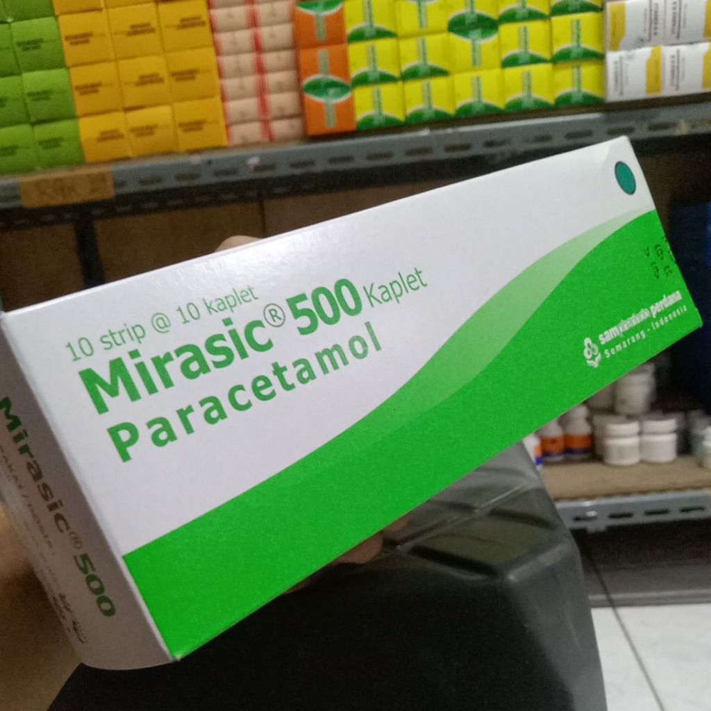 Jual Mirasic tablet Paracetamol 500 1 box isi 10 strip | Shopee Indonesia