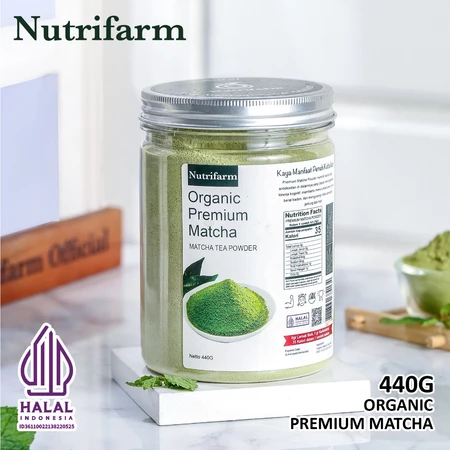 Jual Nutrifarm Organic Premium Matcha Minuman Green Tea 440g EXP 2027 ...