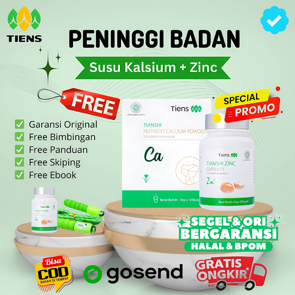 Jual GRATIS SKIPING | Tiens Peninggi Badan Anak & Dewasa Original Paket ...