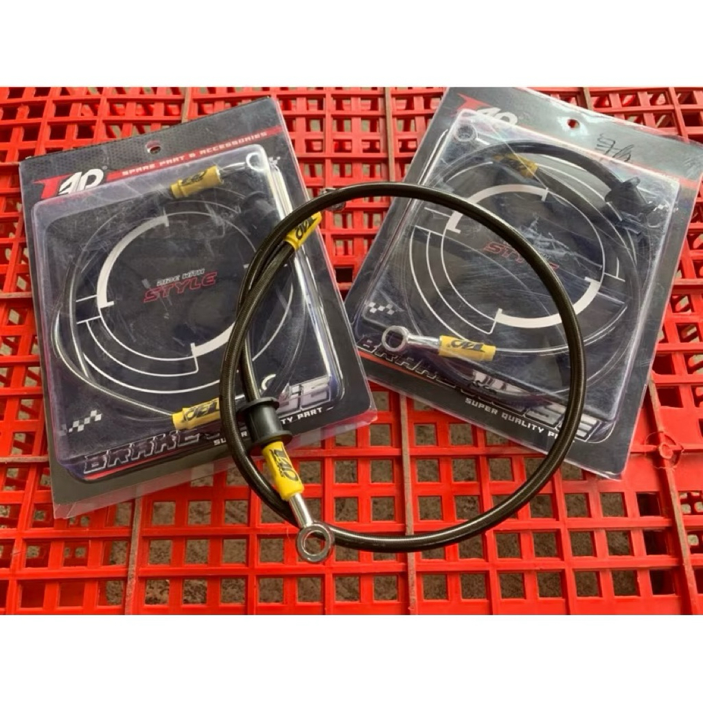 Jual slang selang rem depan TAD hitam karbon copy TDR ukuran 76cm ...