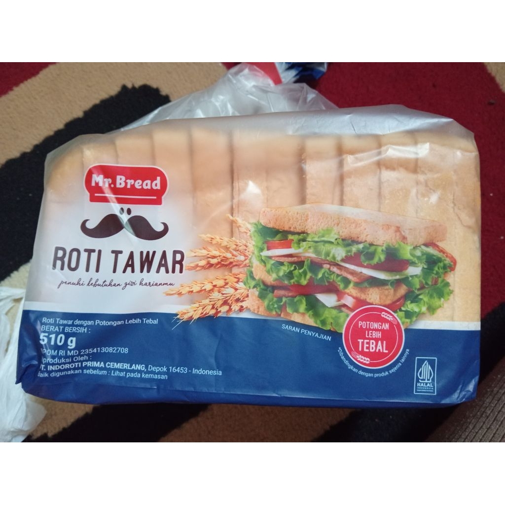 Jual roti tawar mr.bread// roti tawar//roti panggang// roti jumbo 510 gr | Shopee Indonesia