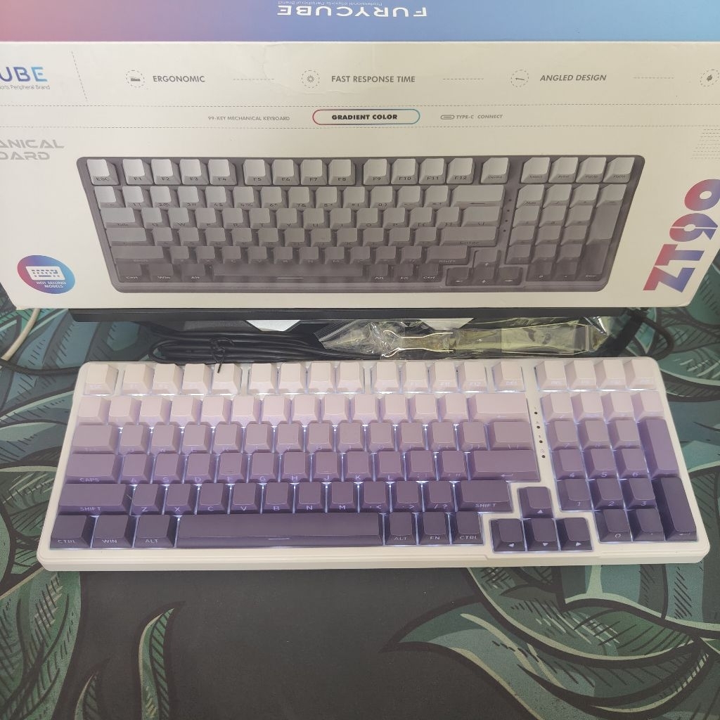 Jual FURYCUBE ZT99 Mechanical Gaming Keyboard 99 keys Customized Double ...