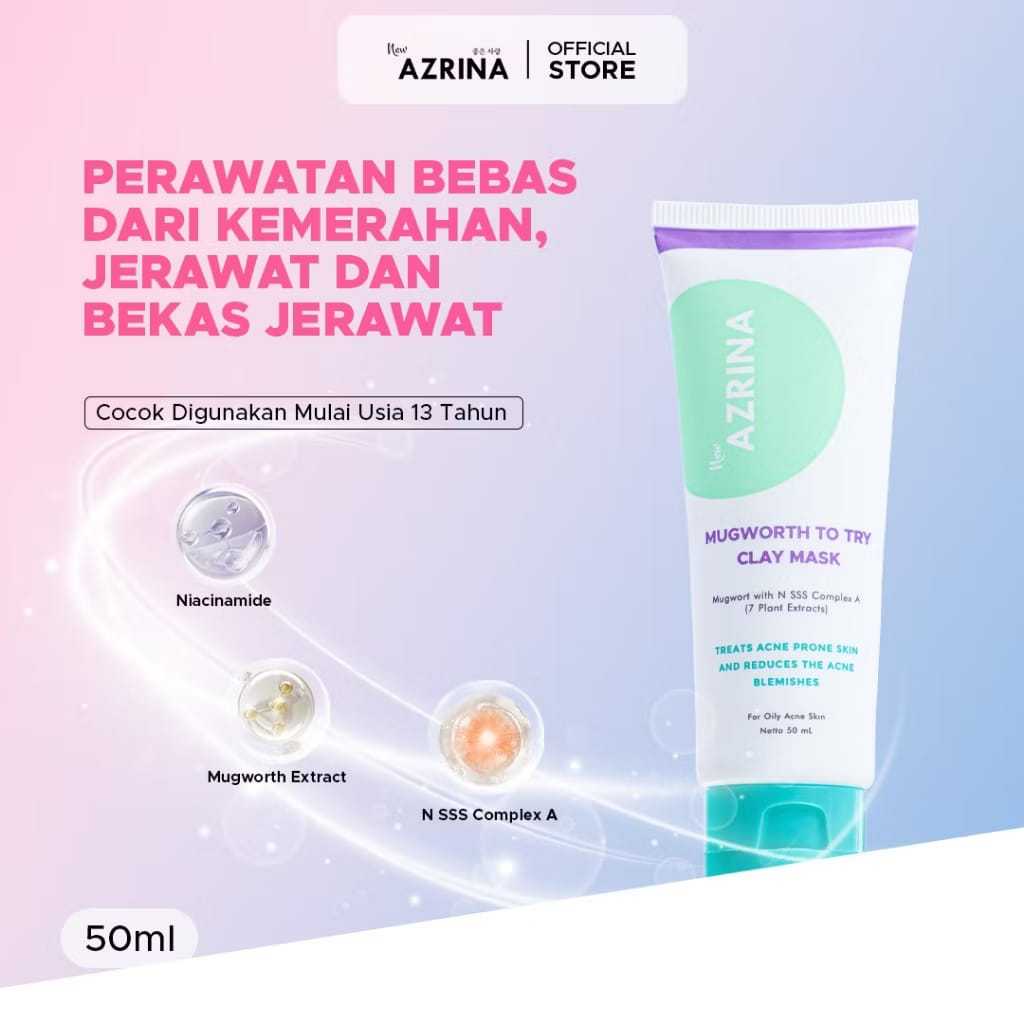 Jual AZRINA MUGWORT TO TRY CLAY MASK / CLAY MASK CHEIRA | Shopee Indonesia
