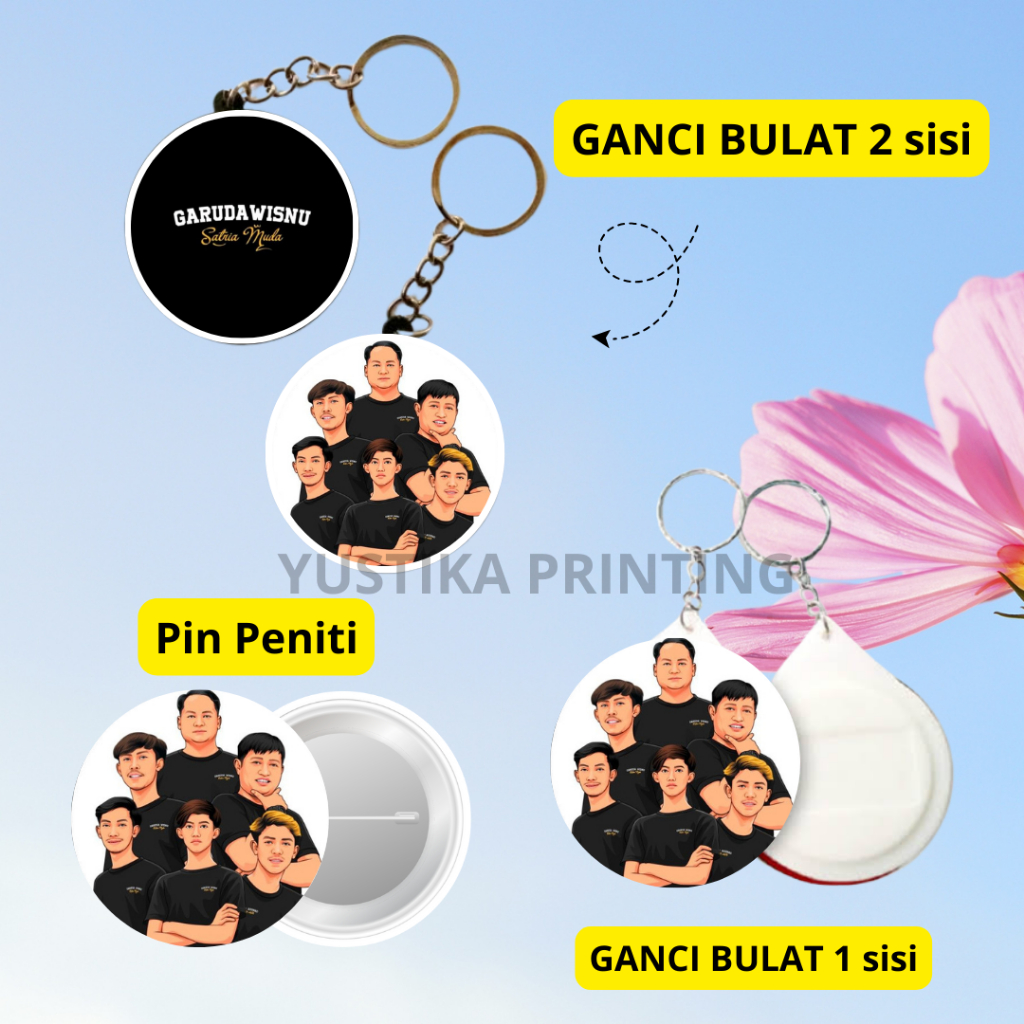 Jual (GANCI BULAT) Gantungan Kunci dan PIN GWSM dan KUSUMAWARA - FREE ...