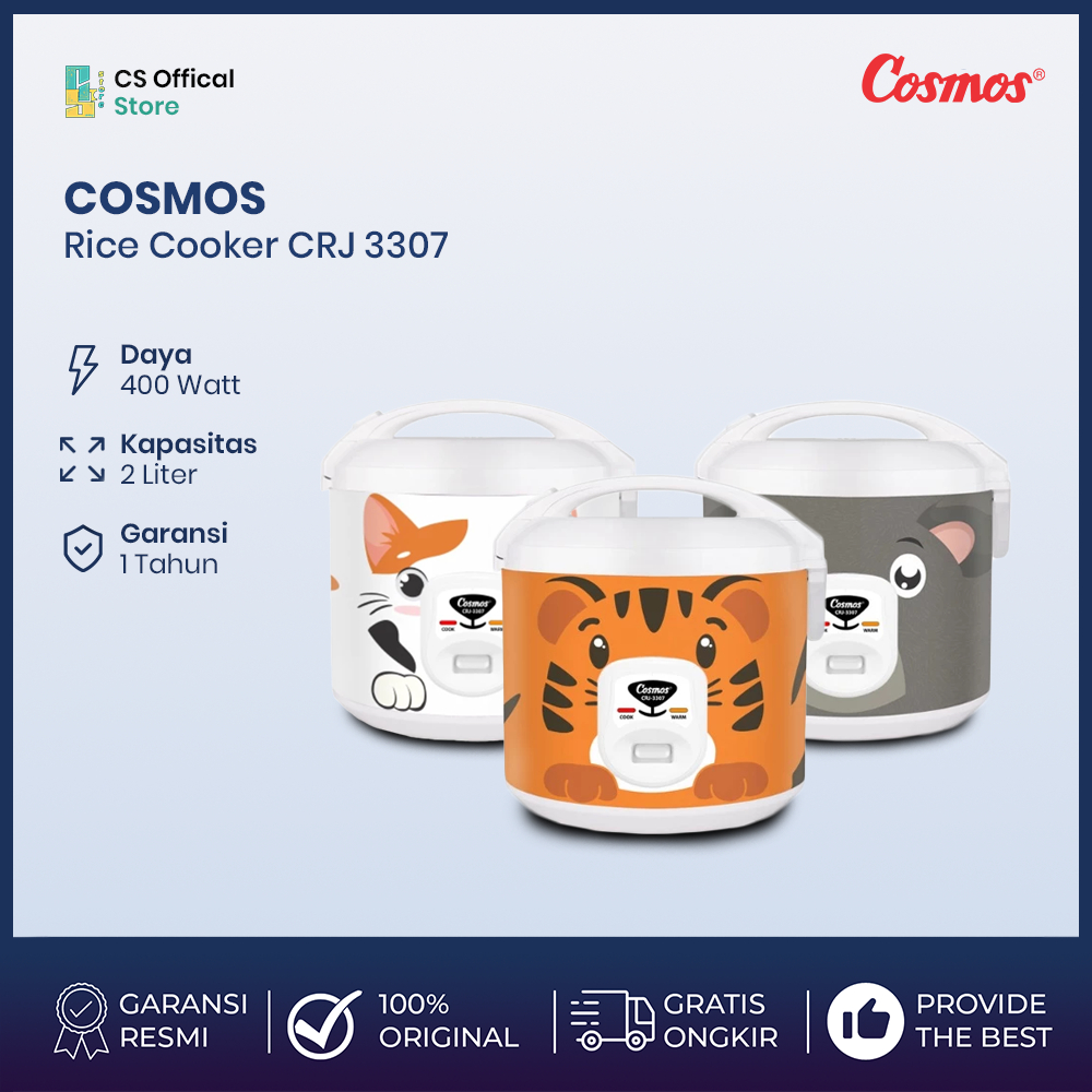 Jual Cosmos Rice Cooker Non Stick Magic Com 3in1 CRJ-3307 T 1.8 Liter ...