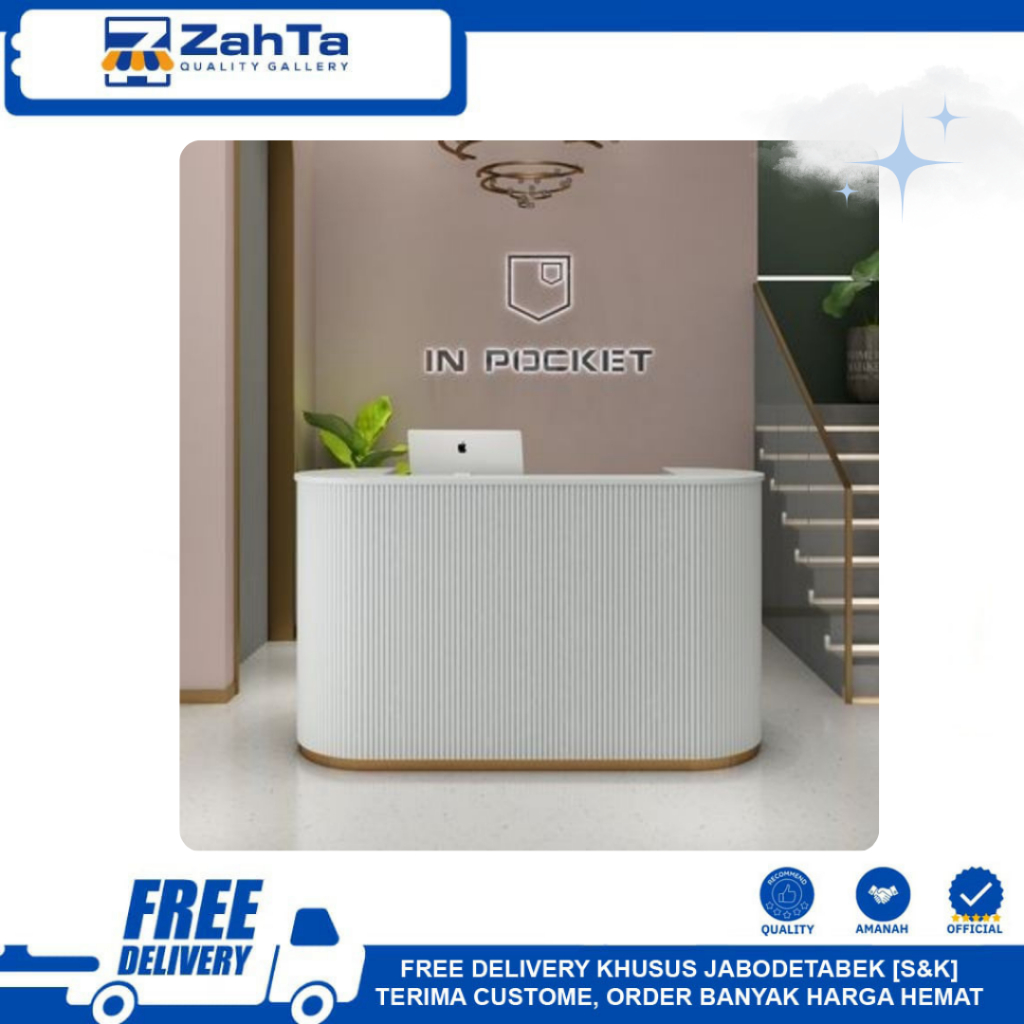 Jual Meja Kasir Dengan 2 Laci 2 Pintu LemarilMeja Kasir Wall ...
